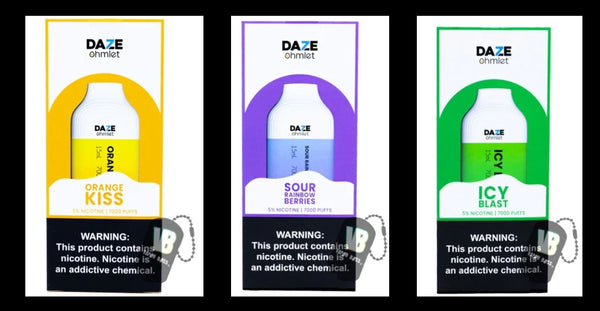 Revolutionary 7000 Puffs With Daze Ohmlet Disposable Vape