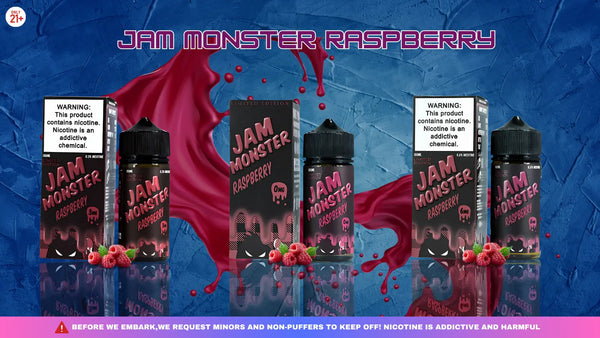 Jam Monster Raspberry: Fruity and Delicious Vape Juice