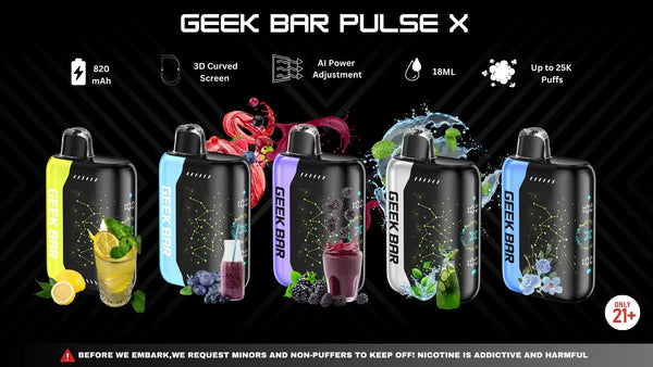 Enjoy 25k Puffs With The Powerful Geek Bar Pulse X Vape