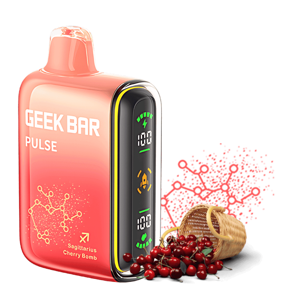 Sagittarius Cherry Bomb Geek Bar Pulse Vape | $12.99 | Dual Mesh Coil