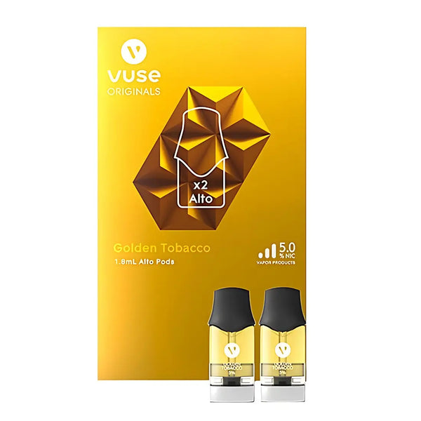 VUSE Alto Golden Tobacco Pods | Available in 18mg Nicotine